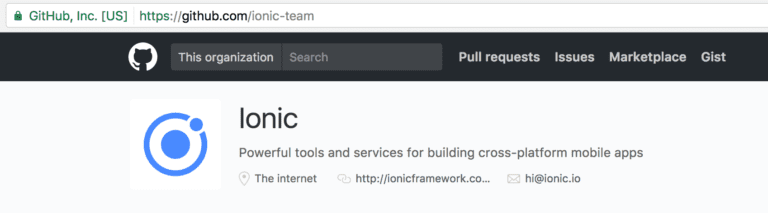 We are now "ionic-team" on GitHub! - Ionic Blog
