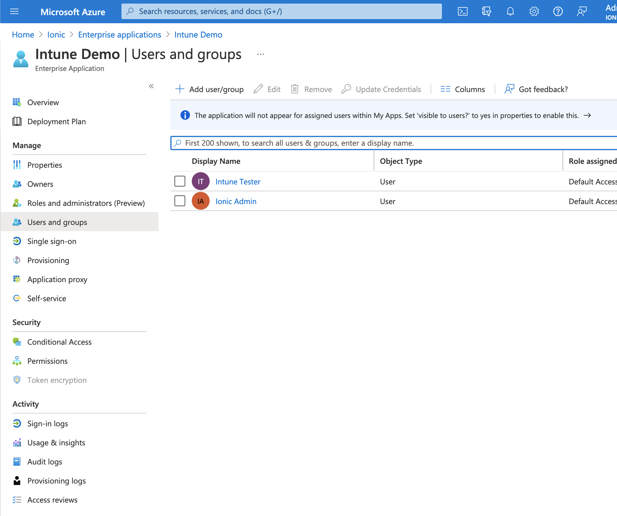 Azure Configuration Intune Azure Configuration Intune